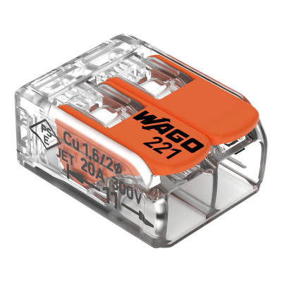 Wago COMPACT Splicing Connector; for all conductor types; max. 4 mm²; 2 ...