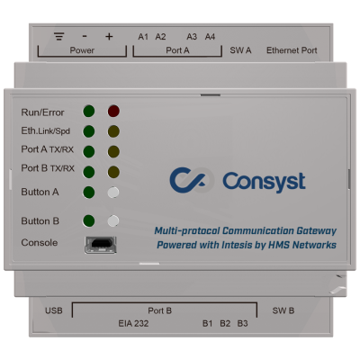 Consyst Intesis protocol translator with KNX, Serial and IP support