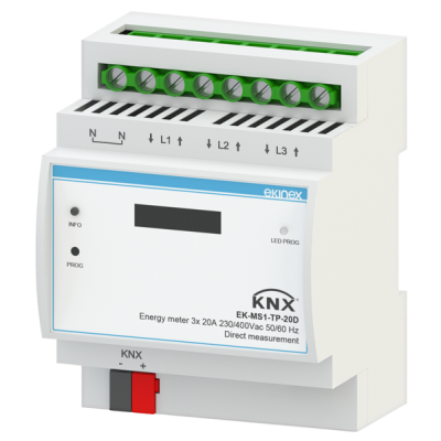 eKinex KNX three-phase secondary electricity meter