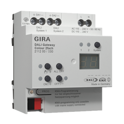 Gira DALI gateway Colour, 2-gang for KNX