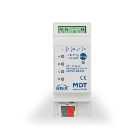 MDT Heating Actuator 4-fold, 2SU MDRC, 24-230VAC