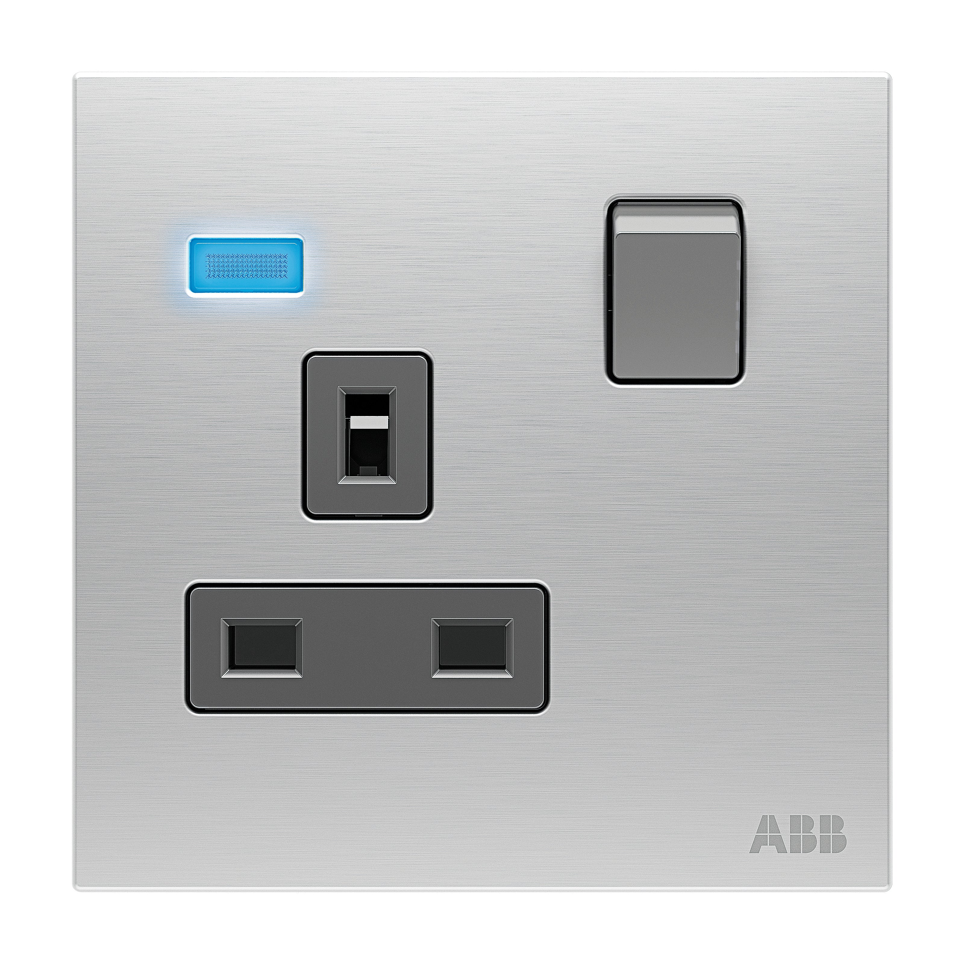 BS DP switched socket outlet w/LED 13A - Millenium