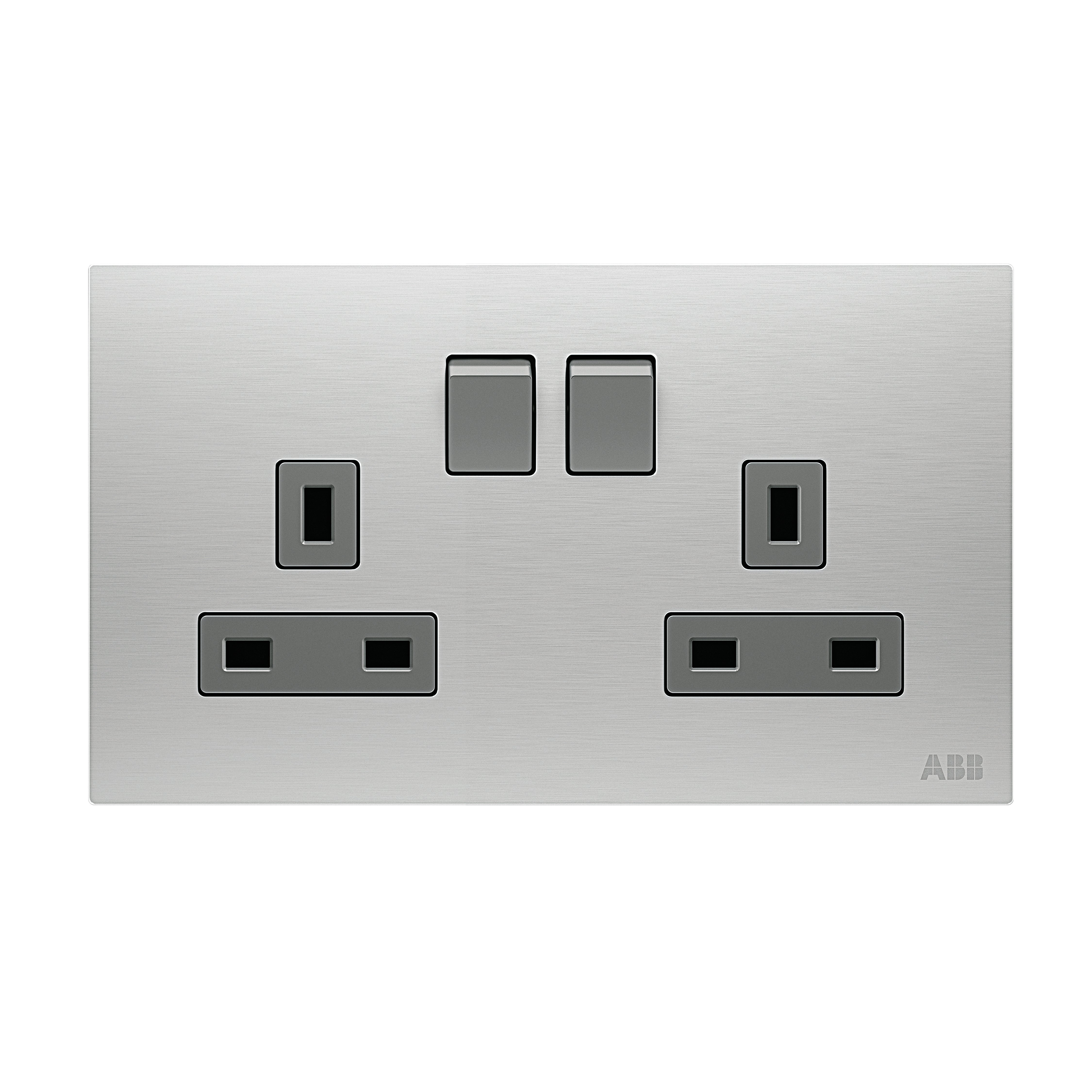 BS DP switched socket outlet, 2-gang 13A - Millenium