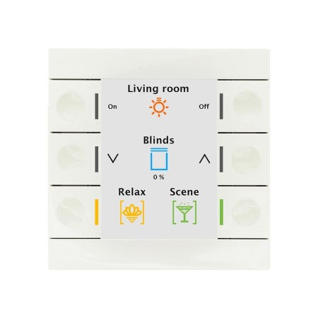 MDT Push Button Smart 86 with colour display, Plastic