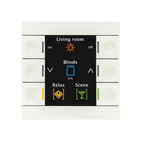 MDT Push Button Smart 86 with colour display and temperature sensor