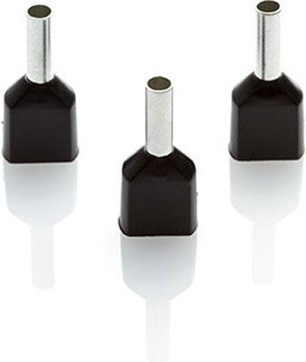 Partex Ferrule, Twin Cord End French Type, Bootlace Ferrule 2x1.5mm ...