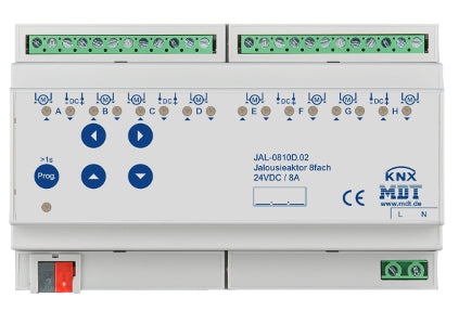 MDT Shutter Actuator 8-fold, 8SU MDRC, 8A, 24VDC